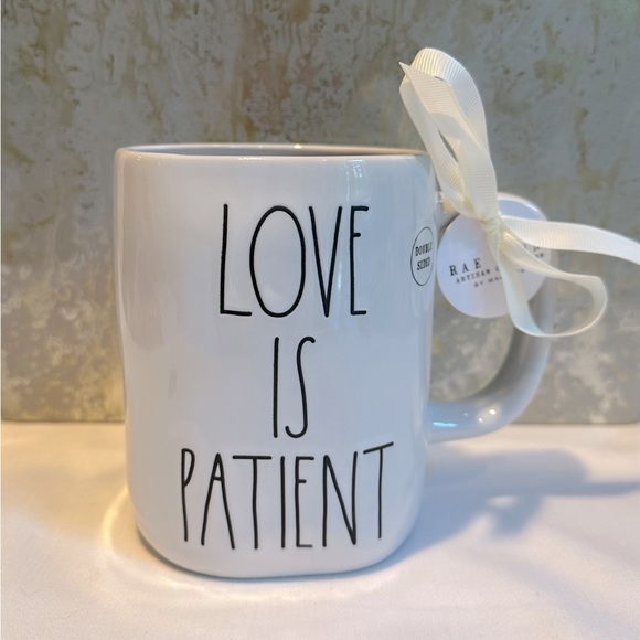Rae Dunn | Dining | Rae Dunn Love Is Patientkind Double Sided Mug Nwt ...